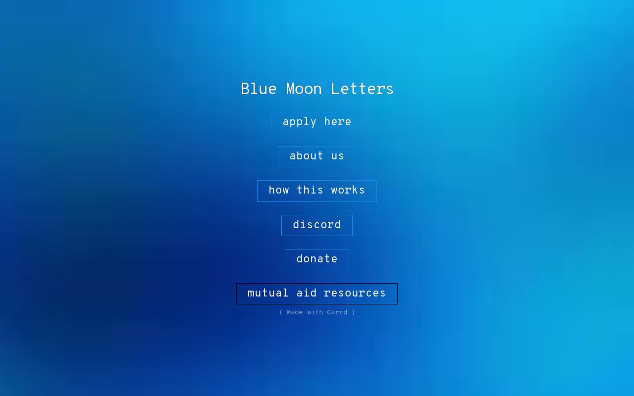 blue moon letters